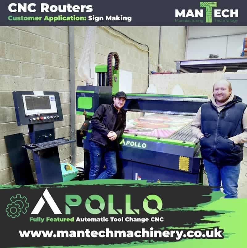 Apollo ATC voor deze signmaker – Mantech Machinery UK